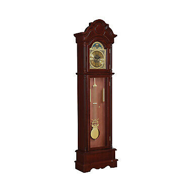 Traditional Accent Westminster Grandfather Clock Brown Red And Clear